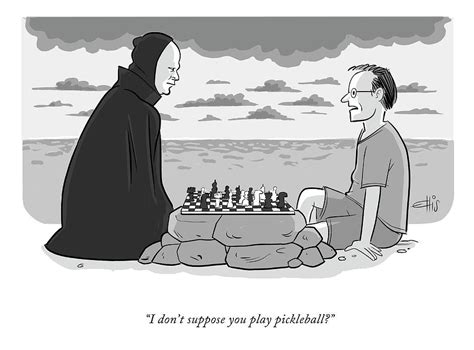 I Dont Suppose You Play Pickleball Drawing By Ellis Rosen Fine Art