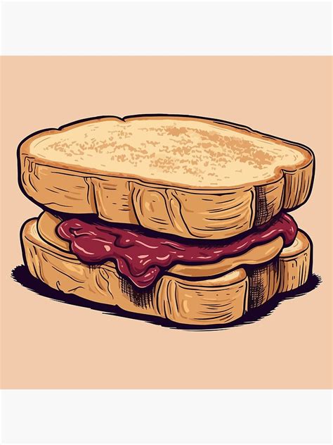 Cartoon Jam Sandwich