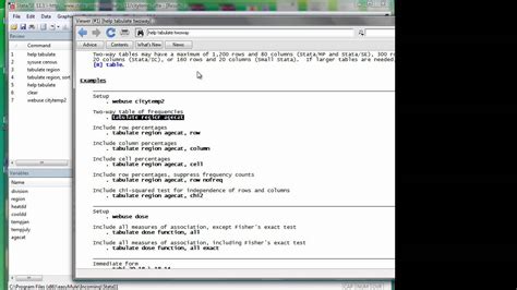 Stata6 Tabulate Youtube