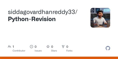 Github Siddagovardhanreddy33python Revision · Github