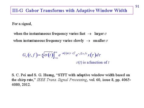 69 Iii Gabor Transform Iiia Definition Standard Definition