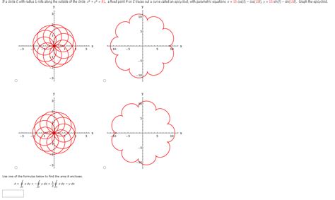 Solved If A Circle C With Radius 1 Rolls Along The Outside