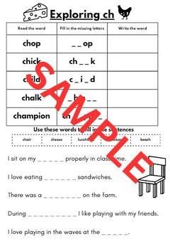 Digraphs Ch Wh Th Sh Ph Ng Qu No Prep Worksheets Comprehension