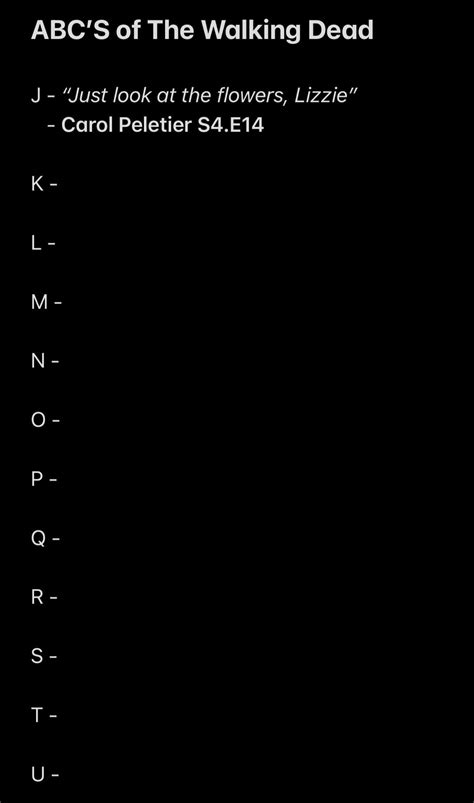 Abcs Of The Walking Dead “k” R Thewalkingdead
