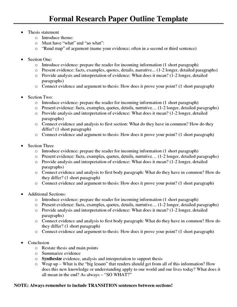 Research Analysis Paper Outline