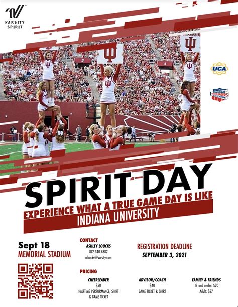 Indiana Cheerleading On Twitter Join Us For Uca Spirit Day At