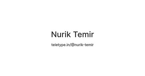 Nurik Temir — Teletype