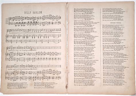 Billy Barlow The Newest And Most Popular Verses To Which Is Now