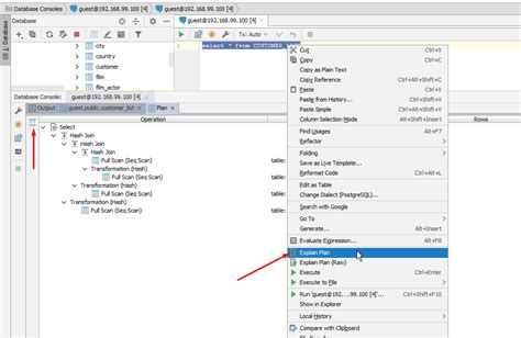 query plan diagram doesn t work ides support intellij platform