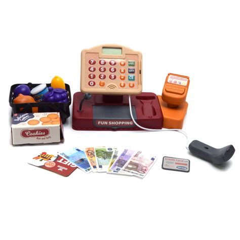 Детски касов апарат и пазарска кошница с продукти B1601367 подаръци Podobro CoМ играчка