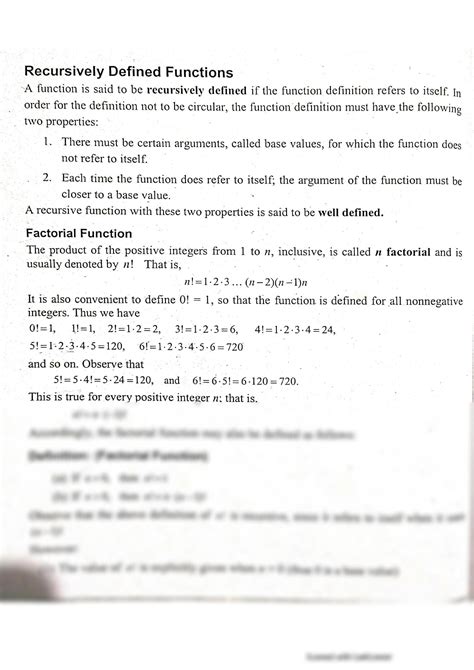 Solution Recursively Defined Functions Factorial Functions Definition