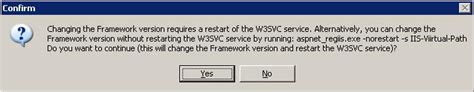 How To Change The ASP NET Version Of A Website Or Virtual Directory