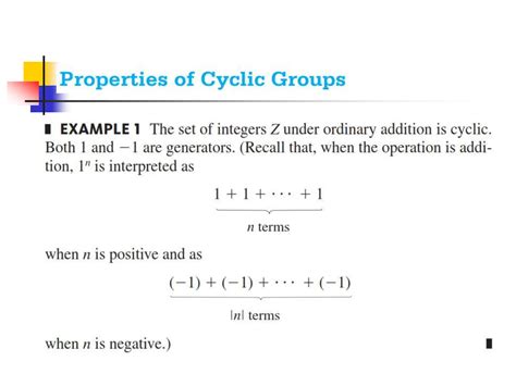 Cyclic Groups And Subgroups In Abstract Algebra Ppt