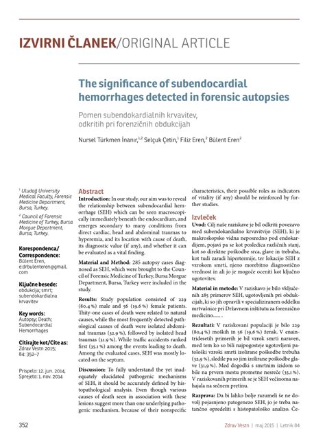Pdf The Significance Of Subendocardial Hemorrhages Detected In