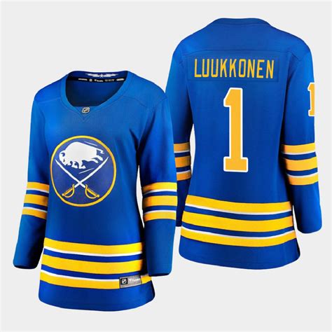 Women Buffalo Sabres Ukko Pekka Luukkonen 1 2021 Home Royal Jersey