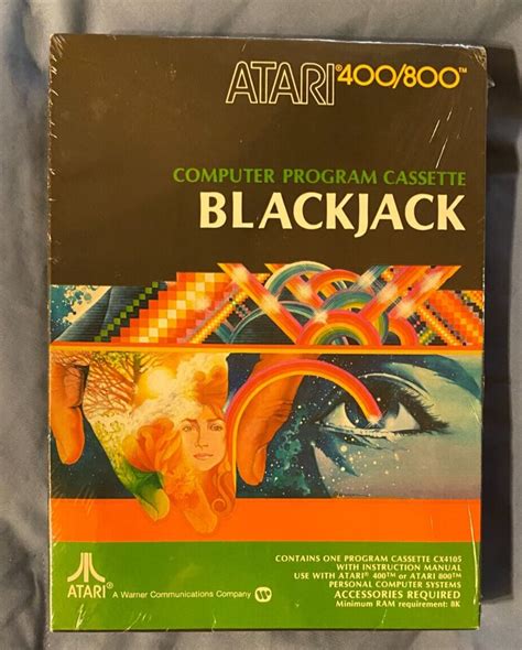Blackjack Cx4105 Cassette Atari 400800xlxe Nos Ebay