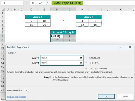 Excel Matrix Multiplication Example Formula How To Do