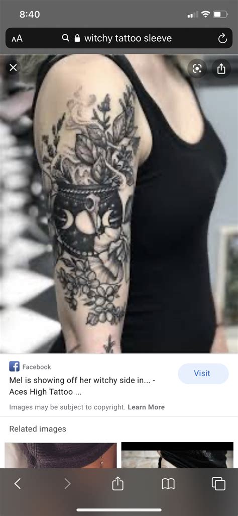 Witchy Tattoo Sleeve Printable Calendars At A Glance