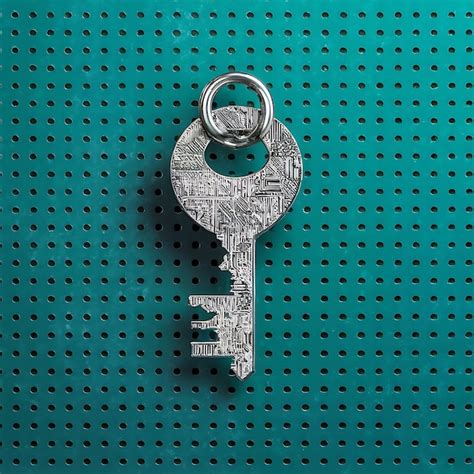 The Key To Data Protection A Complex Security Key Pattern Premium Ai