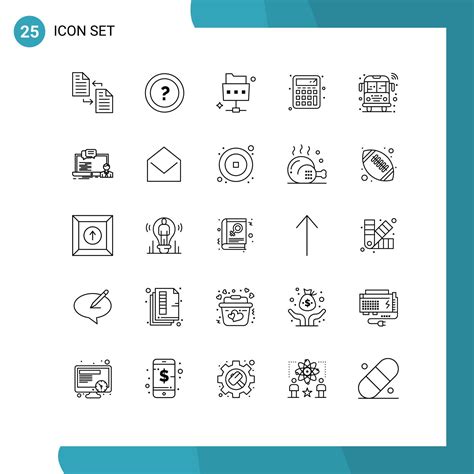 line pack of 25 universal symbols of public calculator question