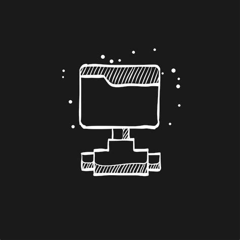 Premium Vector Shared Folder Doodle Sketch Illustration