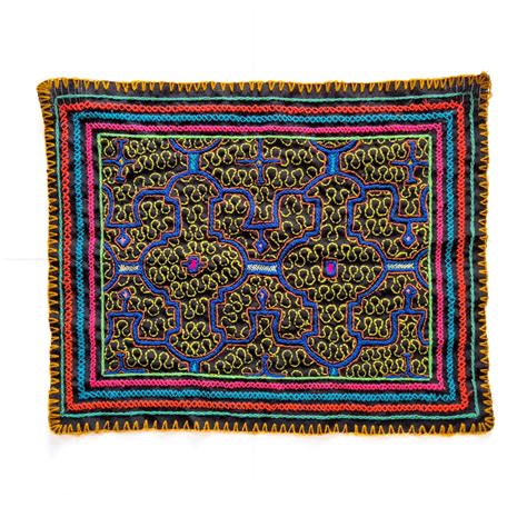 Shipibo Kené Scarf Bero Icha Black Purple Shaman Shop