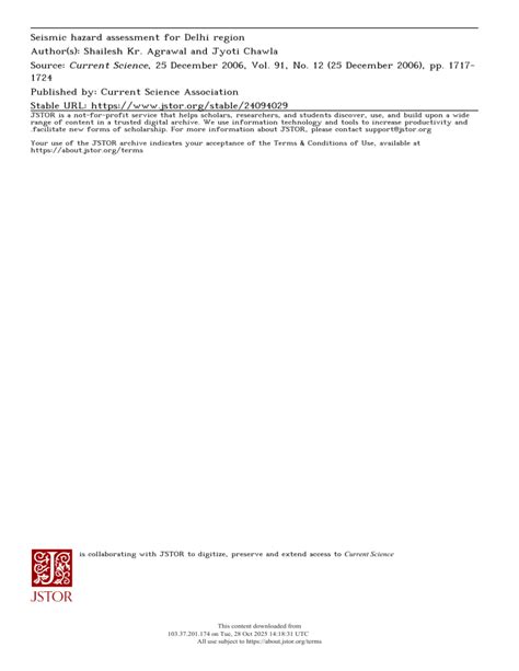 Seismic Hazard Assessment For Delhi Region