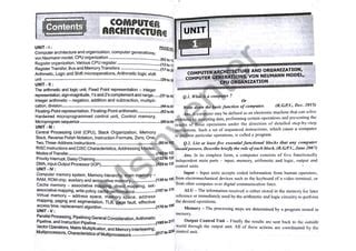 Computer Organisation And Architecture Notes By Shivani Pdf