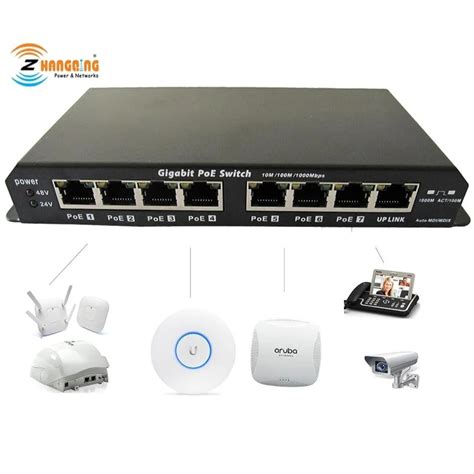 Gigabit Power Over Ethernet PoE Switch PoE Port UPlink Port For CCTV IP Camera WiFi Access