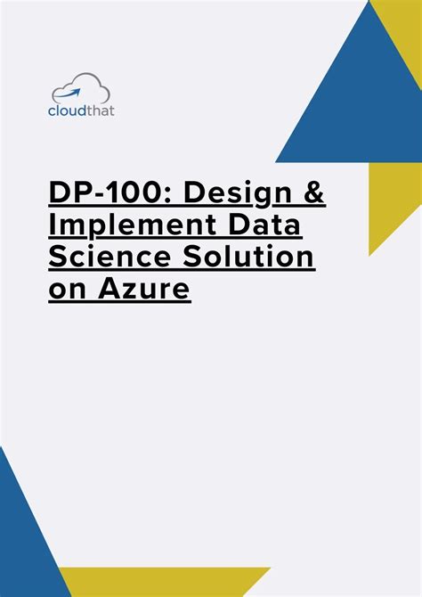 Ppt Dp 100 Design And Implement Data Science Solution On Azure
