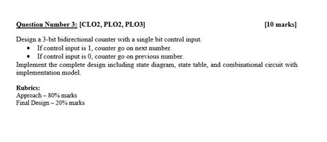 solved question number 3 clo2 plo2 plo3] [10 marks]