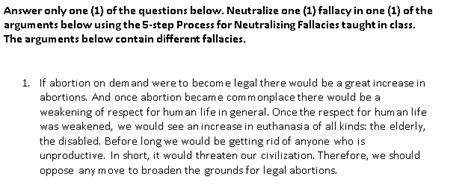 Use These Steps Step 1 Put In Standard Argument