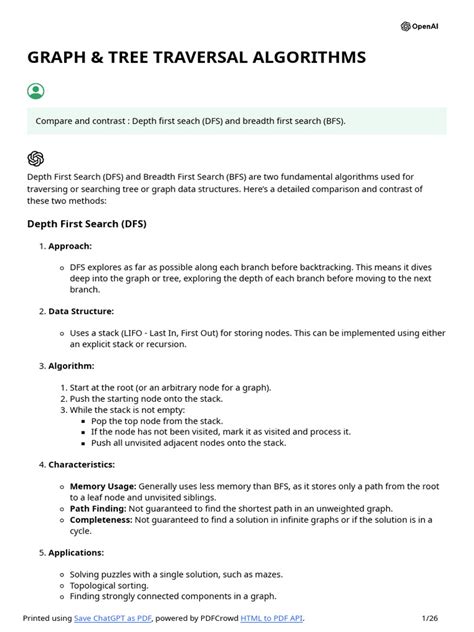 Graph And Tree Traversal Algorithms Pdf Theoretical Computer Science