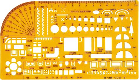 Building Formwork Template Ruler Geometric Drawing Template Plastic Drafting