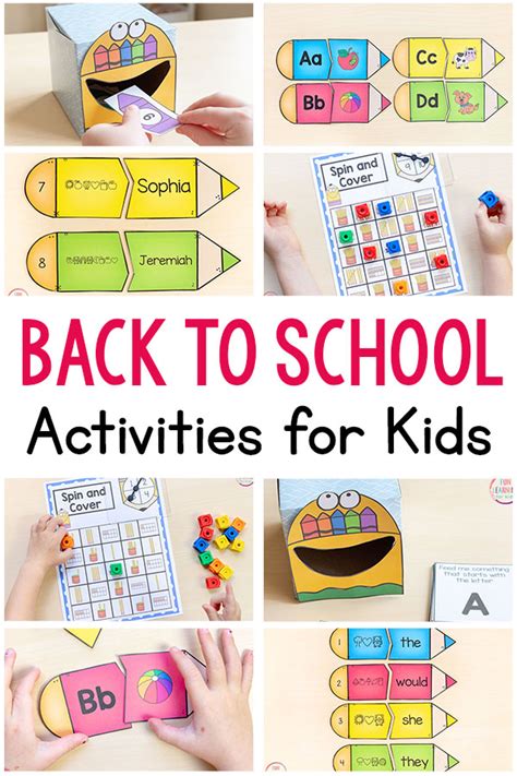 Back To School Preschool Activities 40 First Day Of School Activities