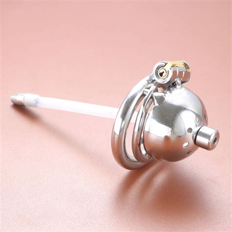 Small Chastity Cage For Men With Urethral Soundsstainless Steel