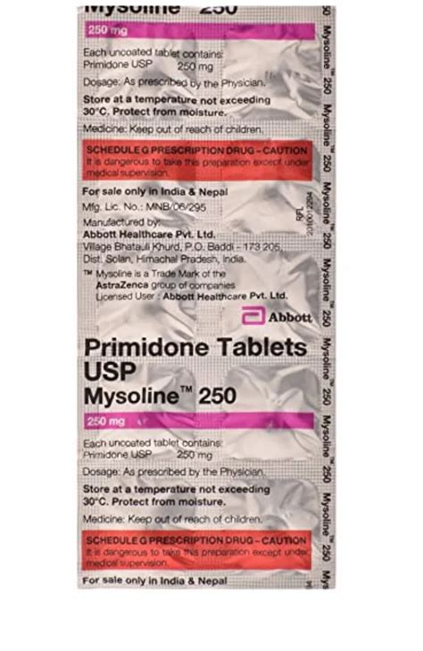 Mysoline 250 Mg At ₹ 6000box Primidone Tablets In Lucknow Id