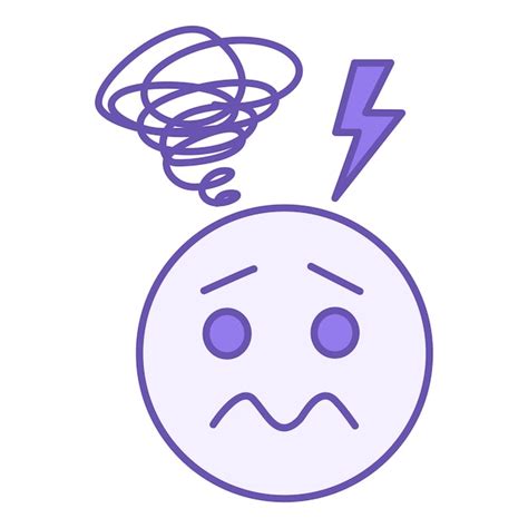 Premium Vector Nervous Colored Icon
