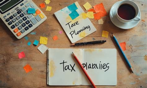 Notebook With The Words Tax Written On It Stock Illustration