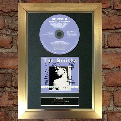 The Smiths Hatful Of Hollow Rare Album Signed Cd Mounted Autograph Pri