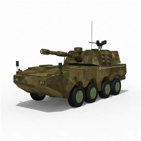 Modelo 3d Obús Autopropulsado Chino Pll09 Turbosquid 2207146