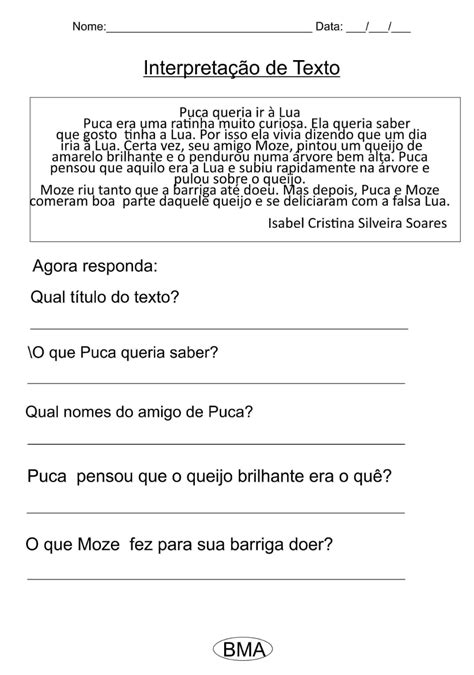 Interpretação Textual 5 Ano Metobrain
