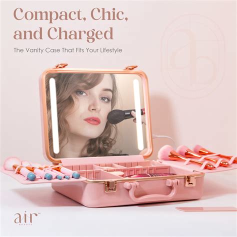 Air Makeup Beauty Box Makeup Bag With Lighted Mirror Professional