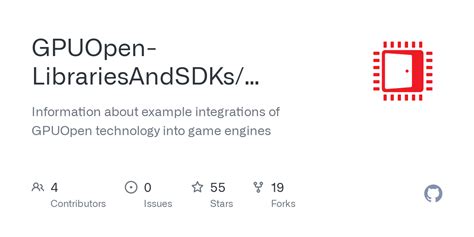Github Gpuopen Librariesandsdks Gameengineintegrations Information About Example Integrations
