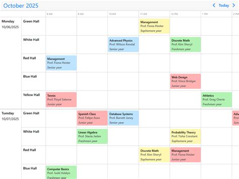 Javascript Timeline Multiple Classroom Scheduling Example Mobiscroll