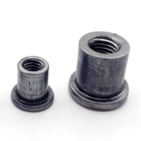 Through Hole Carbon Steel T Weld Nuts M8 Round Step Bushing Shoulder