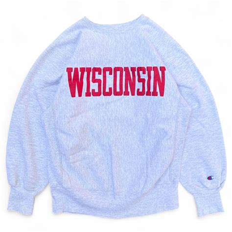Vintage 90s University Of Wisconsin Badgers Champion Reverse Weave