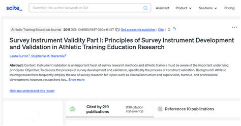Survey Instrument Validity Part I Principles Of Survey Instrument Development And Validation In
