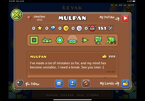 Mulpan Temporarily Quits R Geometrydash