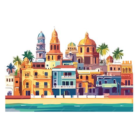 Goa City Beautiful Skyline Detailed Vector Illustration Premium Ai